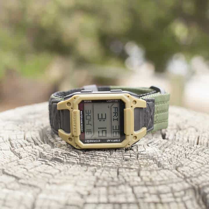 Humvee Men’s Military Watch, Digital Recon Tan Nylon Strap Watch ...