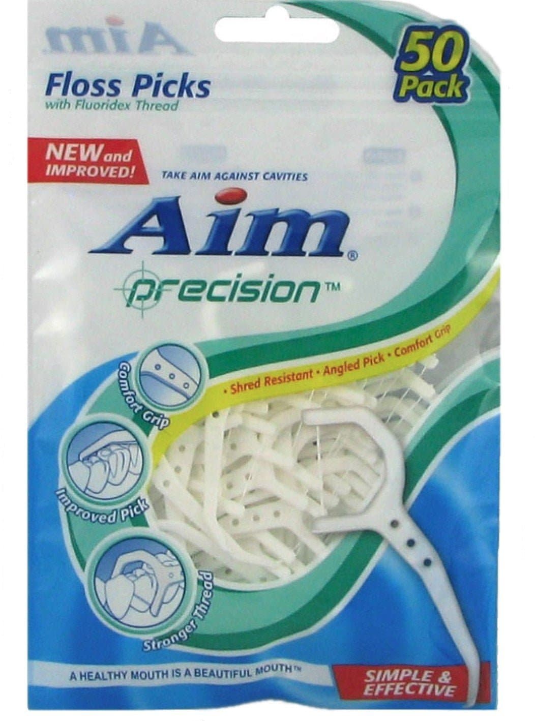 Aim Floss Picks Waxed 50 Each – Buyround2earth.com