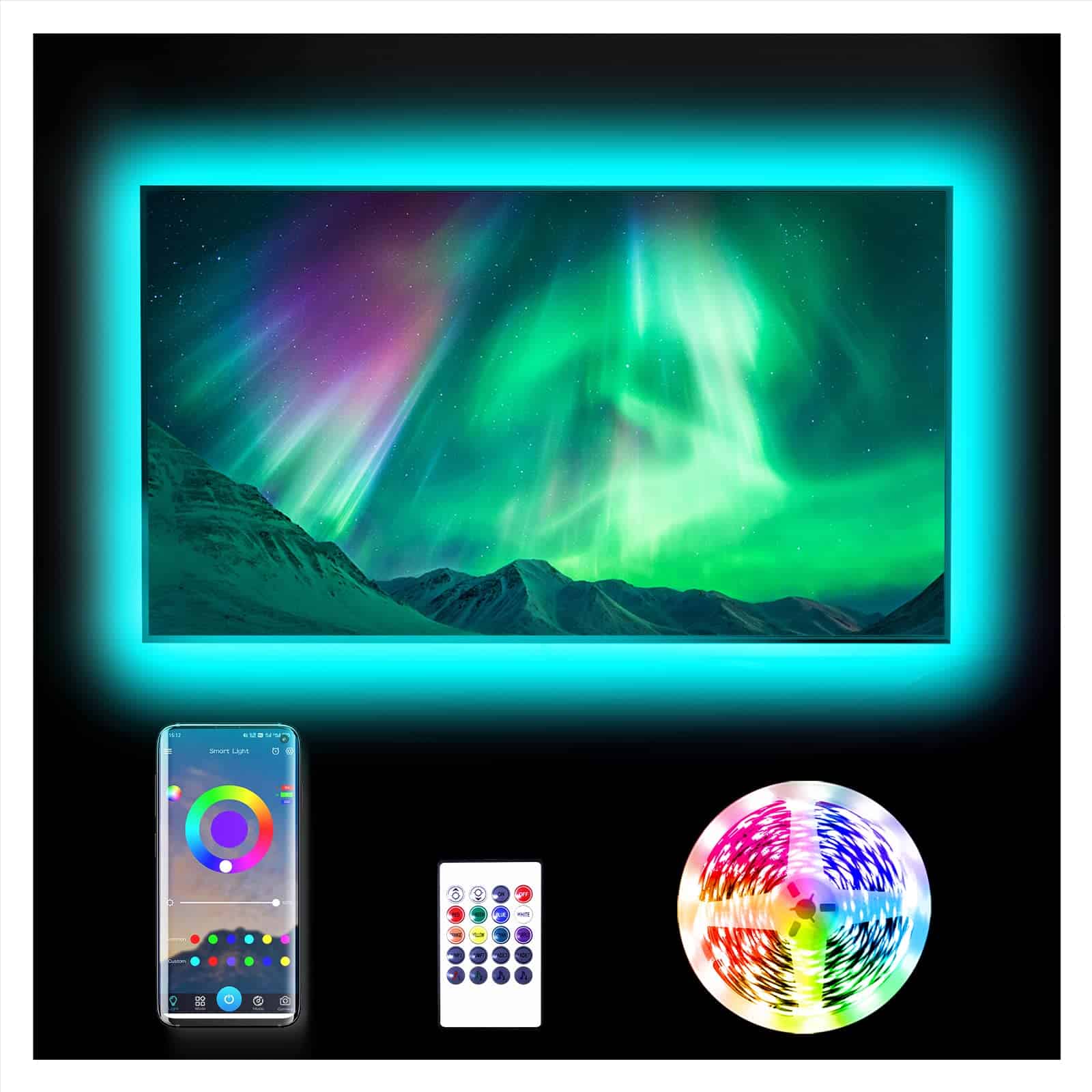 VOLIVO LED Lights for TV Led Backlight 85 inch,Bluetooth LED Lights for ...